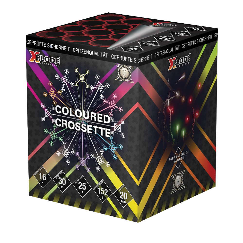 XPlode Coloured Crossette – Lemke Pyrohandel